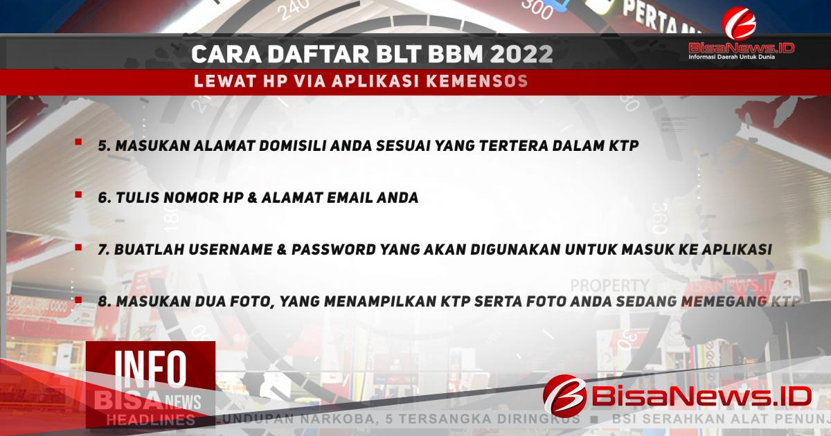 Cara Daftar BLT BBM 2022 Lewat Handphone Via Aplikasi Kemensos | Info ...